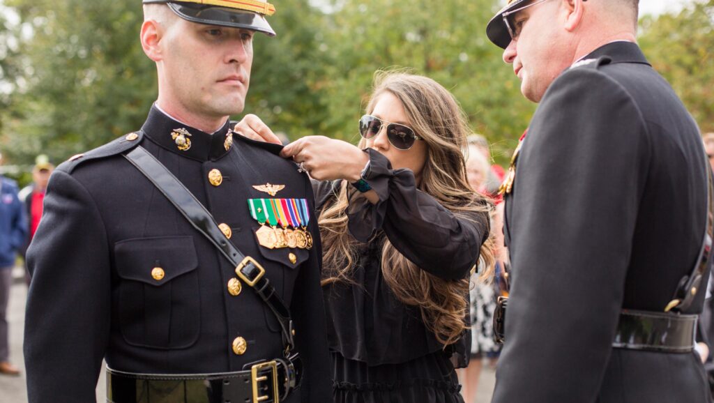 Inspiring USMC Pinning at the Marine Corps War Memorial - Alison Bell ...