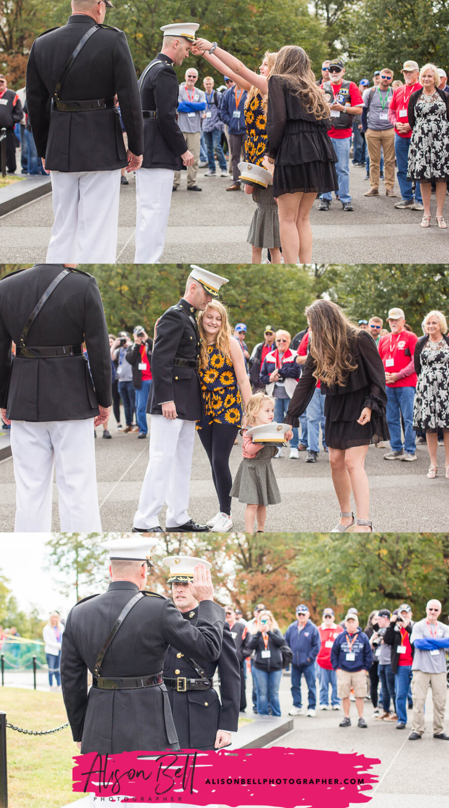 Inspiring USMC Pinning at the Marine Corps War Memorial - Alison Bell ...