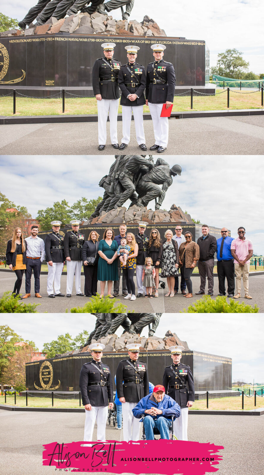 Inspiring USMC Pinning at the Marine Corps War Memorial - Alison Bell ...