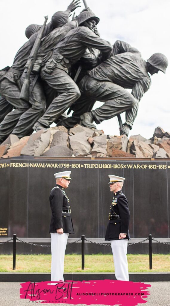 Inspiring USMC Pinning at the Marine Corps War Memorial - Alison Bell ...